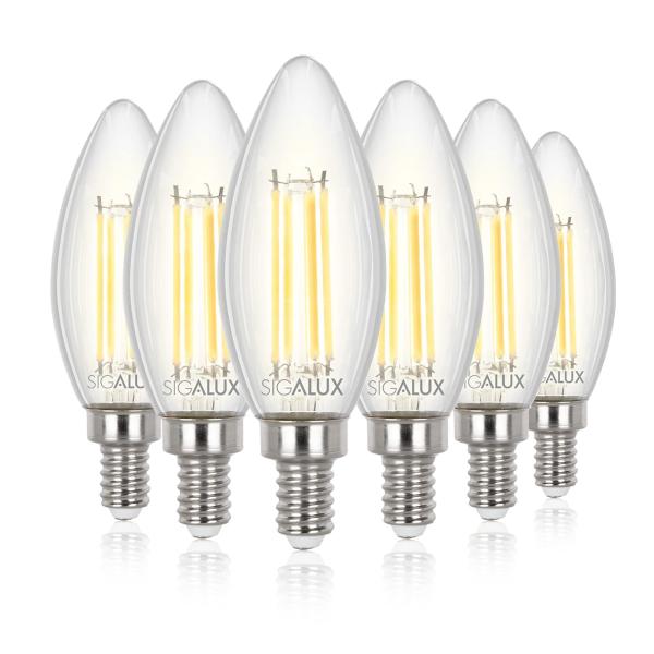 商品名:  Sigalux Chandelier Light Bulbs Dimmable,B10 LED Candelabra Bulbs, 40 Watt Candelabra LED Light Bulbs, E12 LED Bulb...