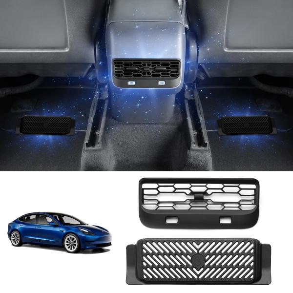 商品名:  Backseat Air Vent Cover Air Flow Vent Grille Protection Set Compatible with Tesla Model 3 2016~2023, Rear Seat Cen...