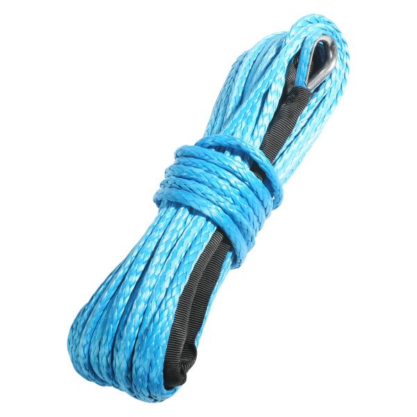 商品名: ESEWALAS 1/4インチ x 50フィート 合成ウインチロープ 10ポンド 合成ウィンチラインケーブルロープ ウインチケーブルライン 鍛造ウィンチフックとブラック保護スリーブ付き 車の牽引リカバリーケーブルウインチアクセサリ...