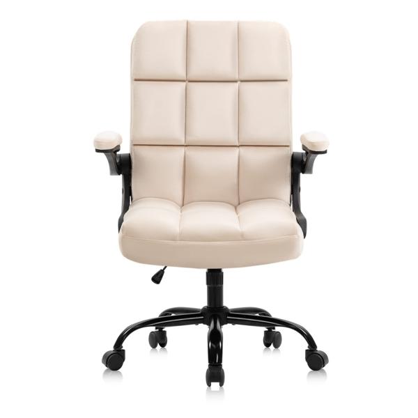商品名:  HOUKAI Fabric Office Chairs Computer Chair with Flip Armrest Small Desk Chairs with Wheels Adjustable Backward Til...