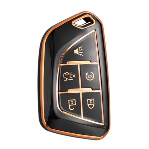 商品名:  ontto Car Key Cover Fit for Cadillac 2020-up Key Fob Case Classy Smart Remote Key Holder Soft TPU Key Skin for Esc...