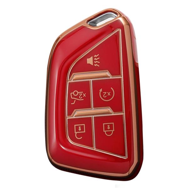 商品名:  ontto Car Key Cover Fit for Cadillac 2020-up Key Fob Case Classy Smart Remote Key Holder Soft TPU Key Skin for Esc...