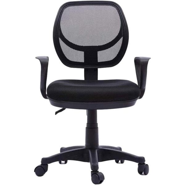 商品名HALOU Round Back Office Chair Staff Student Dormitory Home Arched Computer Chair Mesh Lifting Swivel Chair Backrest S...