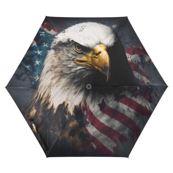 商品名:  ZENWAWA Cool Usa Bird Travel Umbrella Auto Open and Close, Automatic Umbrellas with Case Pouch for Rain Windproof ...