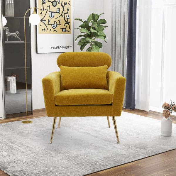 商品名:  AVGVLIJ Armchair, Upholstered Reading Chair, Modern Armchair, Metal Legs, High Back, Suitable for Living Room, Bed...