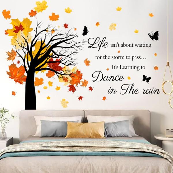 商品名: ホームデコレーションウォールステッカー Inspirational Wall Decal Quote Life Isn't About Waiting for The Storm to Pass, It's About Learn...