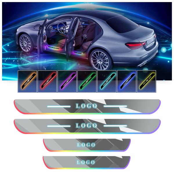 商品名:  LINPOK LED Door Sill Lights, 4Pcs Wireless Car Door Lights, Bloomcar LED Door Sill with 7 Lighting Colors, Auto-Se...