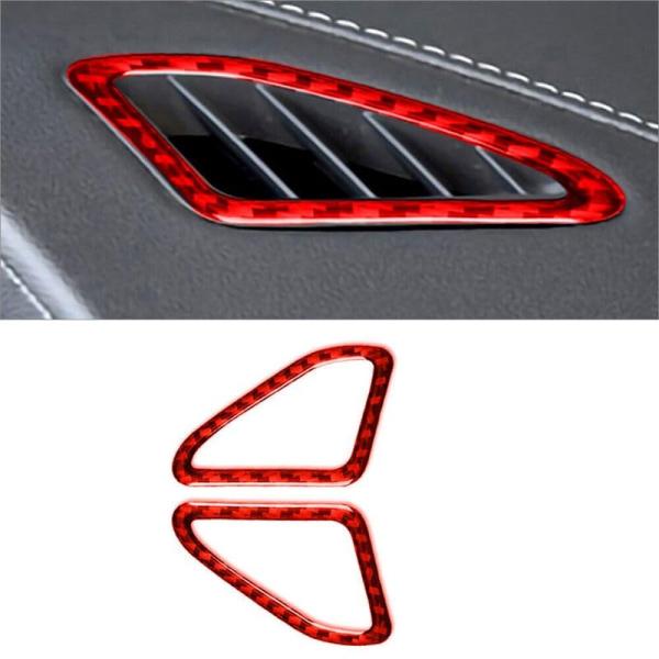 商品名:  Howay 2Pcs Red Carbon Fiber Dashboard Air Vent Outlet Cover Trim for Cadillac ATS 2013-2019 Central Console AC Pan...