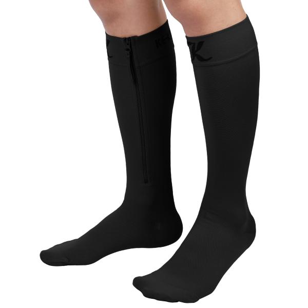 商品名:  KEKING〓 Zipper Compression Socks for Men Women, Closed Toe, 20-30mmHg Firm Support Knee High Zipper Compression St...