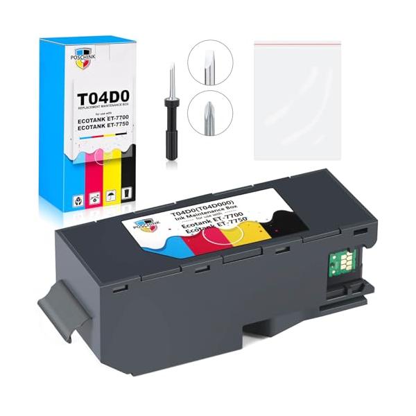 商品名: Poschink T04D0 メンテナンスボックス Ecotank ET7700 ET7750 / ET-7700 ET-7750プリンター用 (T04D000/EWMB1) Poschink T04D0 Maintenance ...