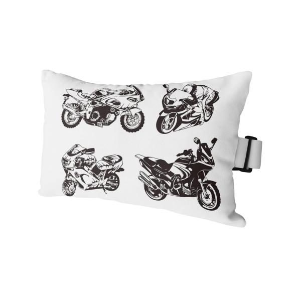商品名:  HERBED Outdoor Pillows Covers with Inserts Classic Realistic Biker Lover Four Grayscale Motorcycle Waterproof Pill...