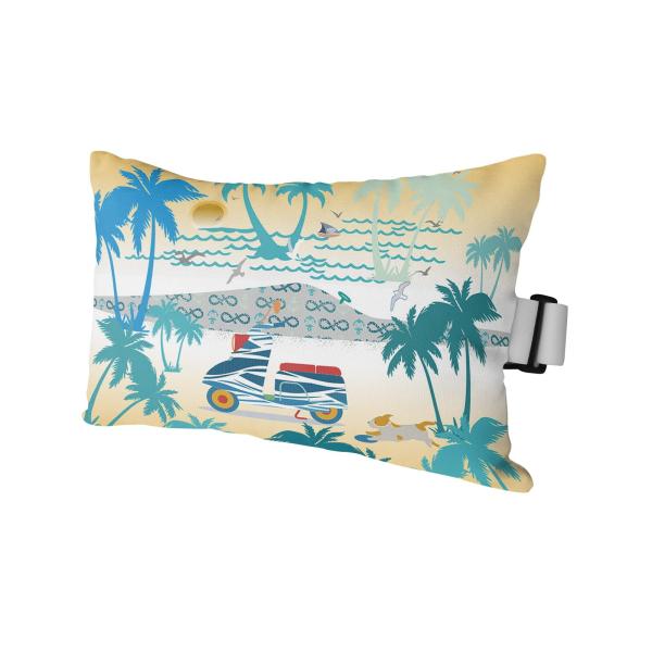 商品名:  Outdoor Pillows Covers with Inserts Seaside Holiday Coconut trees Motorcycles Beach Yellow Blue Waterproof Pillow ...