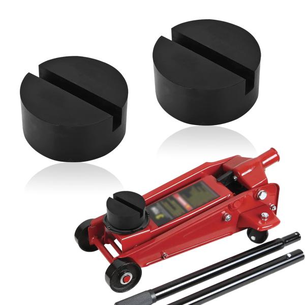 商品名: ゴム製フロアジャッキパッド ユニバーサルカーリフトジャッキスタンドアクセサリー スロットフレームレールピンチ溶接プロテクター 滑り止めサイズアダプター 2個 2pcs Rubber Floor Jack Pad Universal...