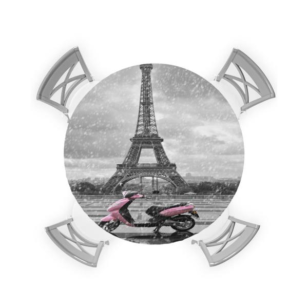 商品名:  SEVENBABU Round Table Cover 55"-60" - Waterproof Reusable Table Cloth Round Fitted Vinyl Tablecloth with Elastic E...