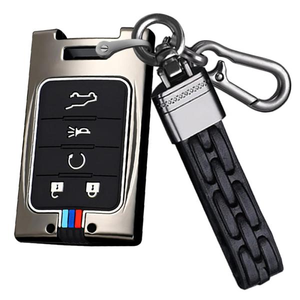商品名:  SANRILY Luminous 5 Button Key Fob Cover Case Fit for Cadillac CTS STS XTS SRX ATS ELR Coupe Keyless with Keychain ...
