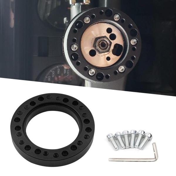 商品名: Jawmoy 1個 車のステアリングホイールアダプタースペーサー アルミニウムステアリングホイールハブキット ステアリングホイールハブアダプター変換スペーサー カーステアリングホイールハブスペーサーパッド ほとんどの車両用 (ブラ...