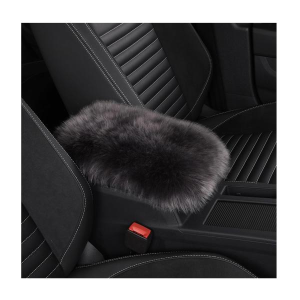 商品名:  Kewucn Car Center Console Covers, 11.8"×7.8" Pure Sheepskin Wool Armrest Box Cushion, Furry Comfort Soft Armrest S...