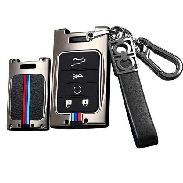 商品名:  HIBEYO 5 Button Key Fob Cover for Cadillac CTS Escalade SRX ATS STS XTS CT6 XT5 Accessories Alloy+TPU Double Prote...