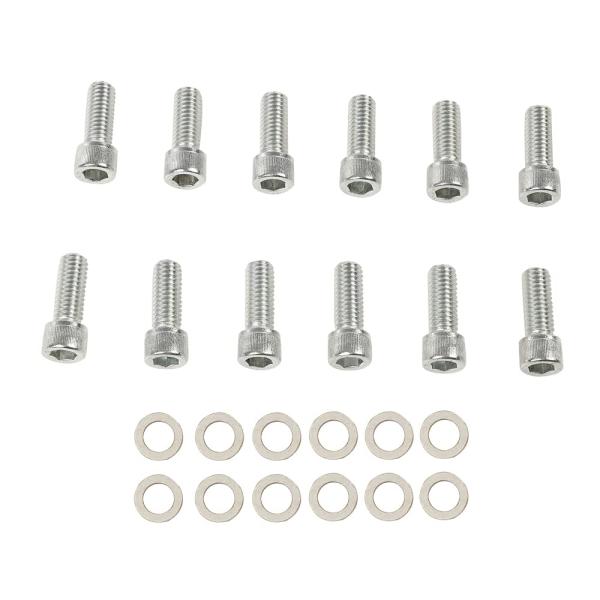 商品名:  CNNELL 12pcs SBC Stainless Steel Intake Manifold Bolt Compatible with Chevy Engines 265/283/302/305/327/350/400 SB...