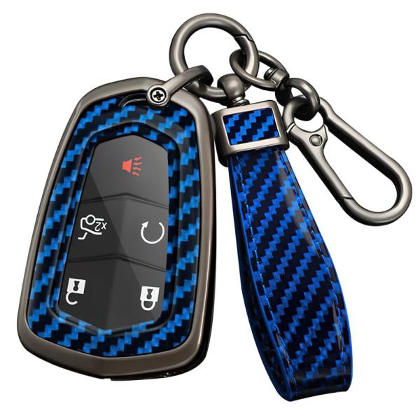 商品名:  HIBEYO 3/4/5/6 Button for Cadillac Escalade ATS CTS STS SRX XT5 CT6 Key Fob Cover Accessories with Keychian PVC Ca...