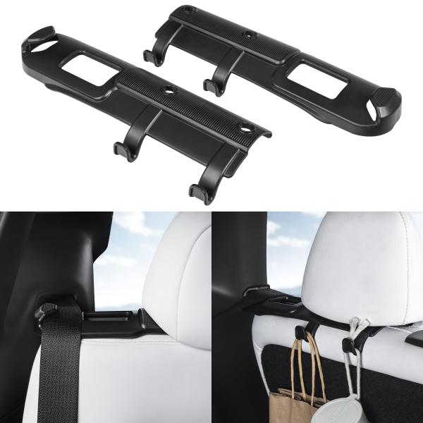 商品名:  KUNIST 2PCS Backseat Seatbelt Guide Holder for Tesla Model Y 2021-2024 with Trunk Hook (Black)ブランド: KUNIST商品サイズ: f...