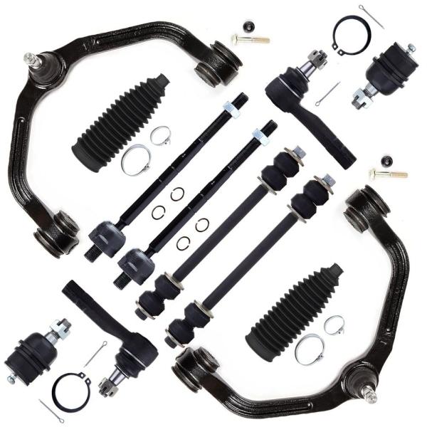 商品名:  SCITOO 12pcs Front Suspension Kit Upper Control Arm And Ball Joint Outer Inner Tie Rod End w/Boot Sway Bar End Lin...