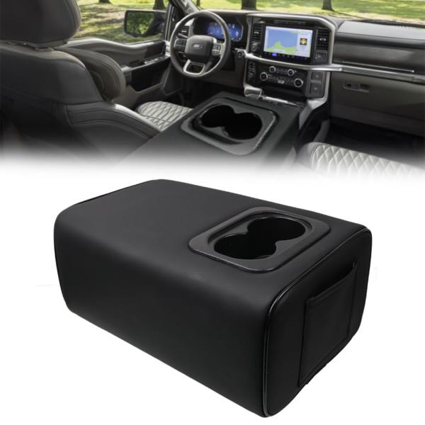 商品名: Sporacingrts アップグレード ユニバーサルカーリアシートアームレスト枕 メモリーフォーム カップと電話ホルダー付き 2列コンソールボックス カップホルダー付き 2列目用 豪華で実用的 洗練された (シングルポケット) ...