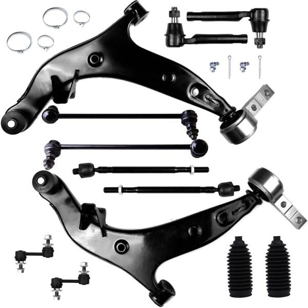 商品名:  ECCPP - 12PCS Front Lower Control Arm And Ball Joint Inner Outer Tie Rod End Sway Bar Link Steering Boot Compatibl...