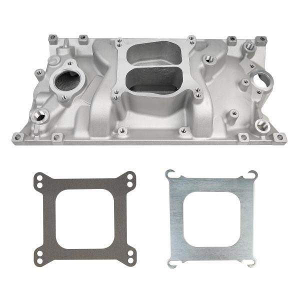 商品名: Htostar Racing インテークマニホールド デュアルプレーン キャブレター鋳造アルミニウム シェビー スモールブロック 1996-2002 Vortec 5.0 305/5.7 350 SBC スプレッドまたはスクエアボ...