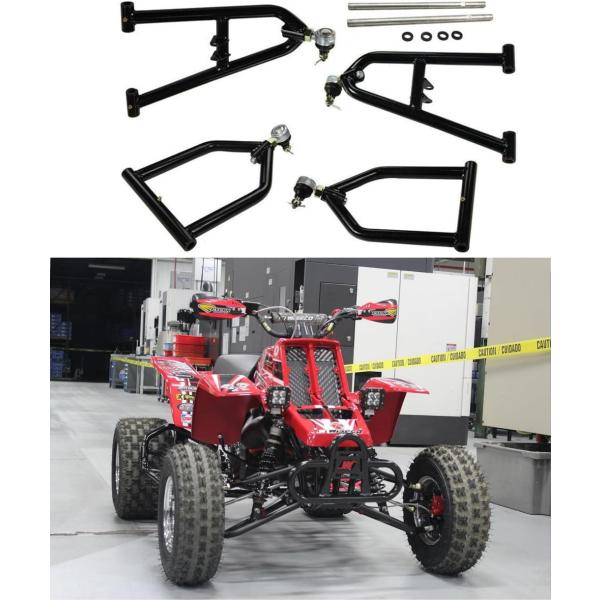 商品名:  RADREPLA Adjustable Stainless Steel Front Upper+Lower Racing Sport A Arm+2+1 Wider Extender Suspension Balls for 1...