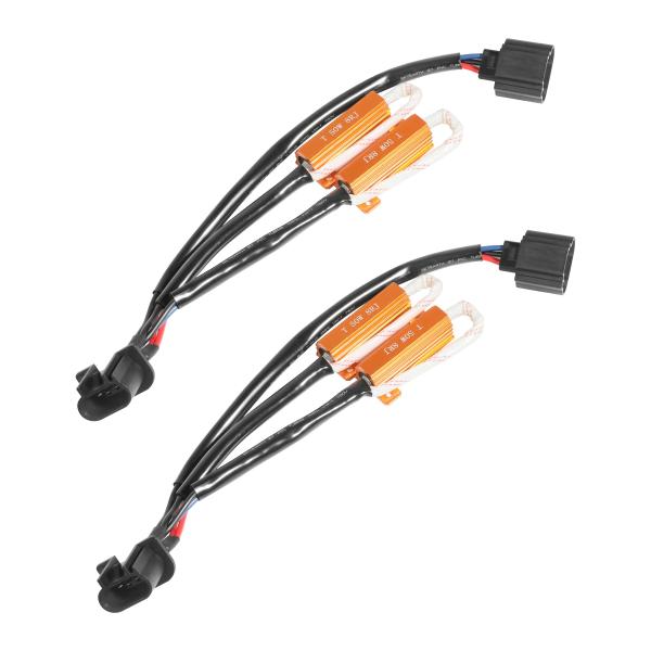 商品名: RACOONA 50W 6オーム ヘッドライト バルブ リレー ハーネス アダプター フリッカーエラーデコーダ、カーアクセサリー HB4 9006 LED 負荷抵抗キット フォグライト 昼間 ランニング (H13 (9008)) ...