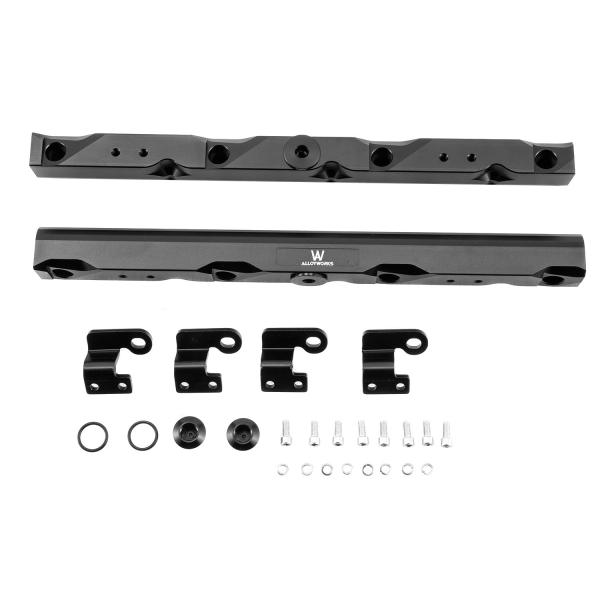 商品名: RADREPLA ブラックフューエルレール 2007-2014 TBSS 5.3 6.0L アルミニウムシボレー トラック マニホールド燃料レール ブラケット付き 2008 2009 2010 2011 2012 2013 07 ...