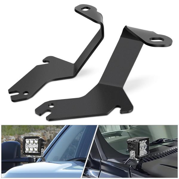 商品名: Nilight 溝ライトブラケット フードヒンジ マウントブラケットキット 補助オフロードLEDポッド作業照明用 1999-2006 シボレー シルバラード タホ サバーバン GMC シエラ ユーコン Nilight Ditch ...