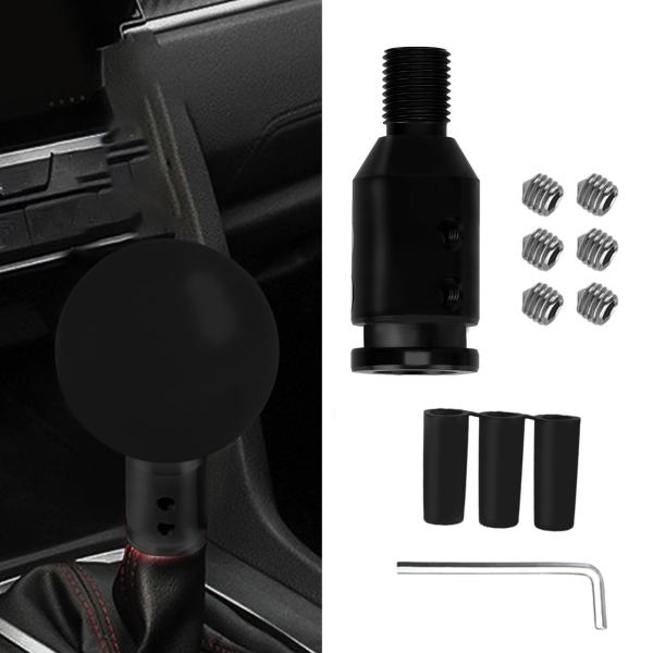 商品名: ASUBHA シフトノブアダプター、カーギアシフトノブアダプター、ギアシフトアダプター、M12x1.25スティックシフトノブアダプター、アルミニウムシフターノブブートエクステンダー 様々なシフトノブに使用 (ブラック) ASUBH...