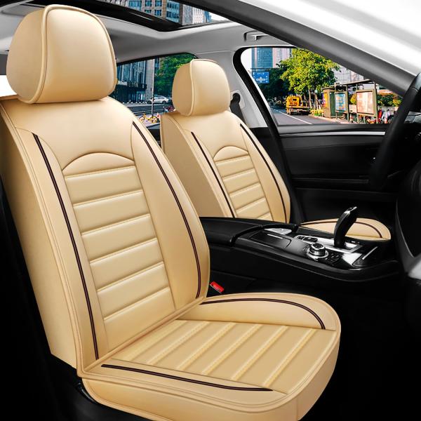 商品名:  ROBECCHI Leather Car Seat Cover Anti-Slip Replacement for HD Santa Fe 2001-2024,Waterproof Leatherette in Automoti...