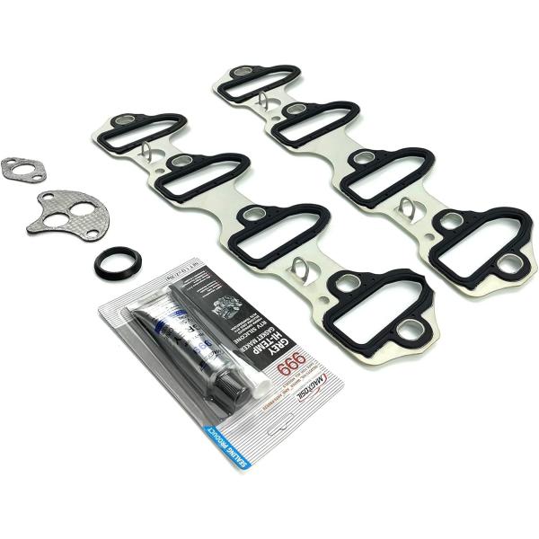 商品名:  Intake Manifold Gasket Set Aluminum for Silverado Tahoe GMC Sierra 4.8L 5.3L 6.0L OHV ?89060413 Metal Carrier MS98...