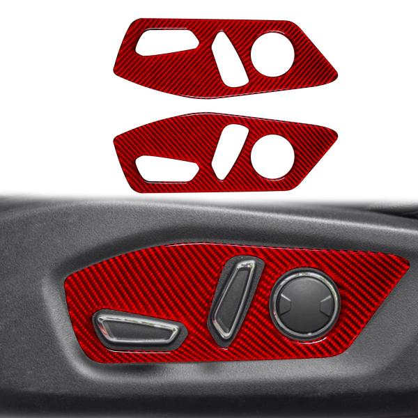 商品名:  nuoozy Compatible with Seat Button Frame Panel Cover Trim Sticker Carbon Fiber Interior Accessory for 2014 2015 20...