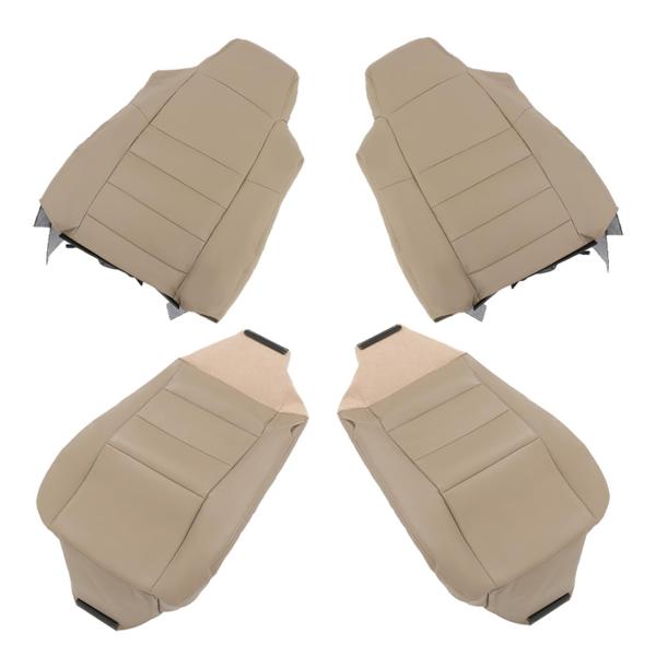 商品名: labwork フロントドライバーと助手席側ボトムとトップリーンバックタン人工レザーシートカバー 交換用 2002-2007 F250 F350 F450 F550 スーパーデューティーラリアット用 labwork Front D...