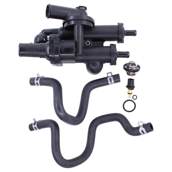 商品名:  MOTOKU Engine Coolant Thermostat Housing Assembly w/Sensor and Water Outlet Hose for Dodge Journey 2009-2020 Calib...