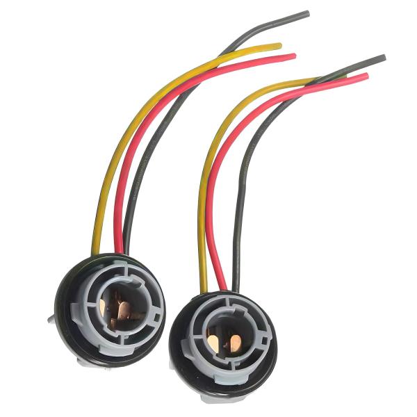 商品名: getfay Pack-2 自動車用1157ブレーキライトランプホルダーソケットブラケット、180度センシティブコンタクトコネクタ、ソケット延長ハーネスアダプター、ほとんどの車に対応するユニバーサルバルブアクセサリー(グレー) 1...