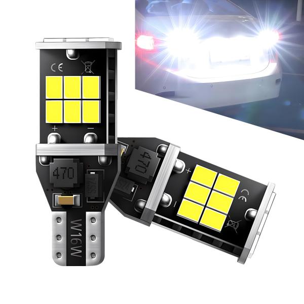 商品名: Sumjig(サムジグ) T15 カーブレーキライト 2個 1.57インチ x 0.55インチ 2835-15SMD 6500K 50000H ハイライト プラグ プレイ デコード 点滅 リバース ライト 高速応答 照明 交換用電...