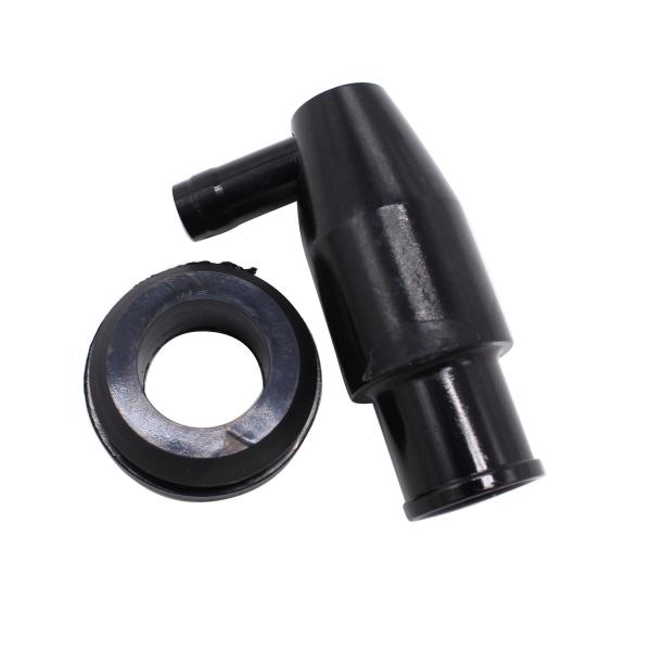 商品名: SHLPDFM 光沢ブラックアルミニウムミニ3/4インチバルブカバーPCVブリーザーとグロメット1セット 1.25インチのIDホールSBCシボレーフォードモパーに対応 1 Set SHLPDFM Polished Black Al...