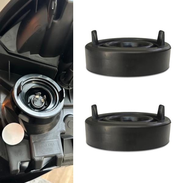 商品名: Miytsya H4 車用LEDライトダストカバー、3.14インチ x 0.86インチ 防水ゴムラウンド車両補助照明アクセサリー、トラックSUV車用ユニバーサル自動車スポットライトプロテクター(ブラック) Miytsya 2 PC...