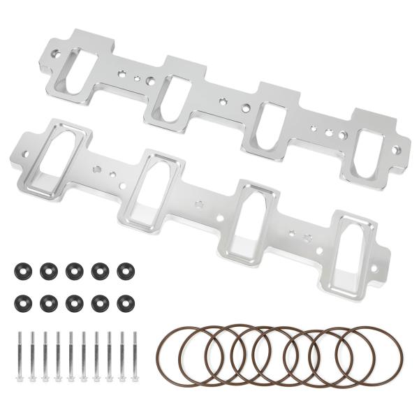 商品名:  Intake Manifold Adapter Plates Compatible with LS1 Catherdral Port Cylinder Head to LS3 LSA ZL1 CTS-V 551316 (Silv...