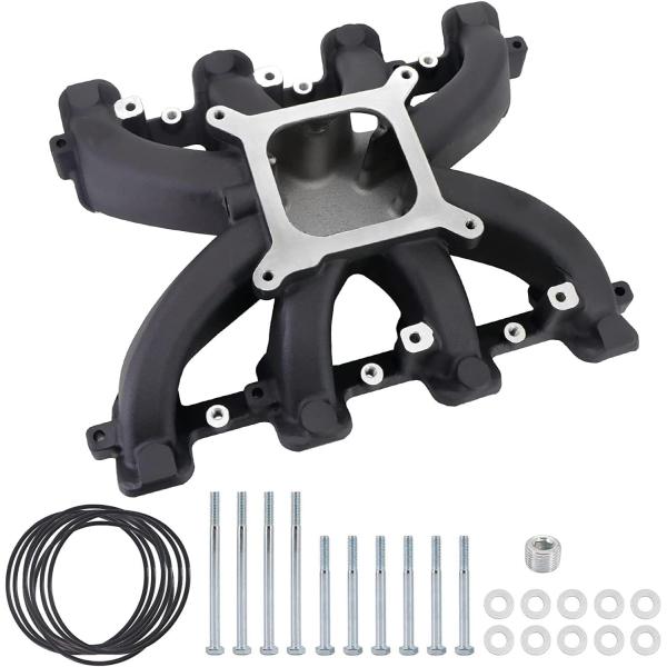 商品名:  Black Single Plane Mid-Rise Intake Manifold for GM LS1 LS2 LS6 300-132 2500-7000 with Mounting Accessories Setブランド...
