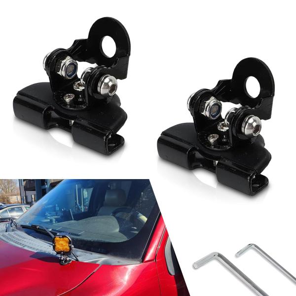 商品名: Nowkont 車用LEDライトバー取り付けベース2個 調節可能な角度LEDワークライトブラケット ゴム製衝撃吸収付き 車の塗装にダメージを与えない 防錆金属構造スタン、車用 ユニバーサル(ブラック) Nowkont 2 PCS ...