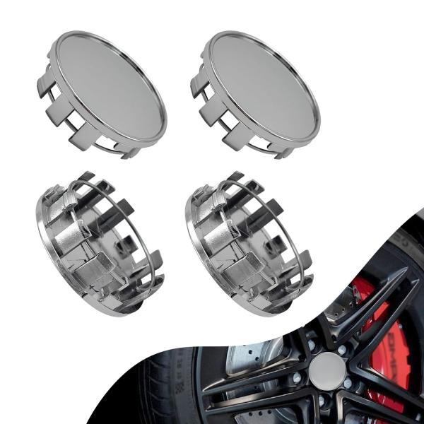 商品名: Crynod 4個 カーハブセンターキャップ、2.1インチ x 0.6インチ 2.12インチ/54mm OD 1.96インチ/50mm ID スナップオン ABSプラスチックホイールキャップ スチールリムカバー、後付け交換用アクセ...