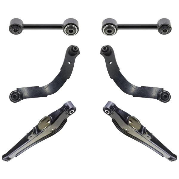 商品名:  YIMORIA 6pcs Suspension Control Arm Set Kit Rear Upper Lower Side Mild Steel Arms Bushing 5105271AA 5105272AB 1898...