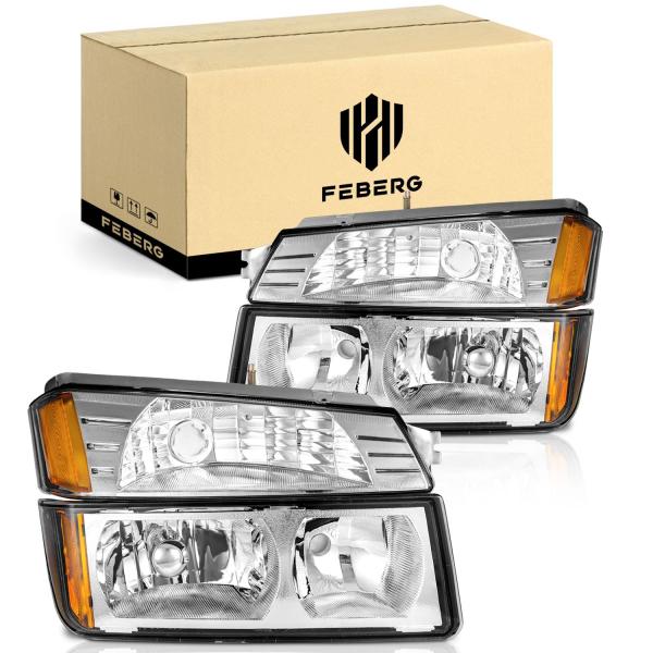 商品名:  FEBERG [OE Style Anti-Yellowing Headlights for 2002-2006 Chevy Avalanche 1500 2500 (Fits Body Cladding Models Only...