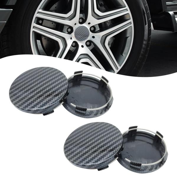 商品名: Nowkont カーハブセンターカバー 4個 外径2.25インチ 内径0.5インチ 高さ0.5インチ ABSハブ 改造装飾カバー スナップイン落下防止固定取り付けアクセサリー 車に適しています(カーボンファイバーブラック) Now...